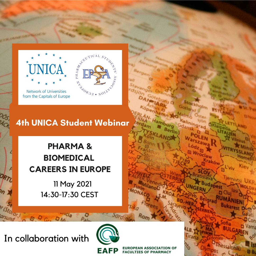 UNICA Student Webinars: Pharma and Biomedical Careers in Europe | UNICA