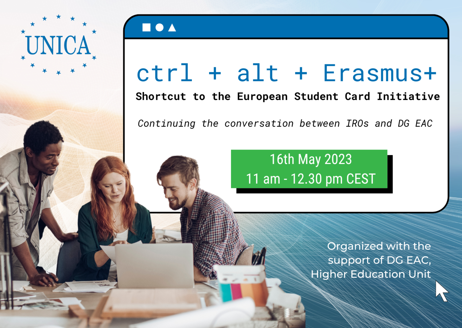 Online meeting “ctrl + alt + Erasmus+: shortcut to the European Student ...